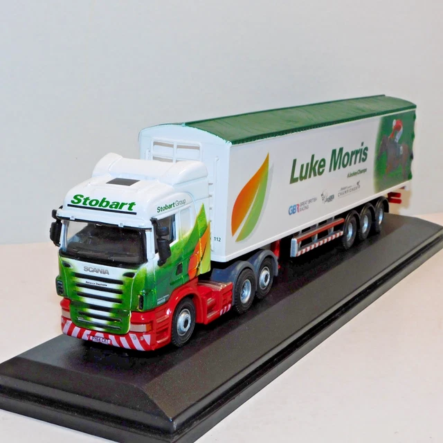 OXFORD DIECAST SCANIA Highline Truck Eddie Stobart Luke Morris 1/76 ...