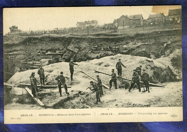 CPA WWI GUERRE 14/18 Soissons pr paration Preparing Eperon Militaria ...