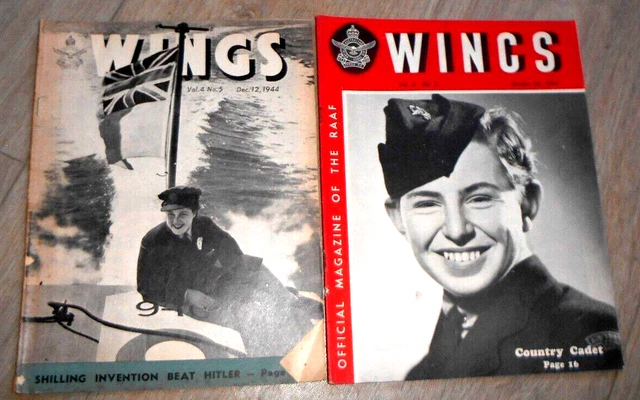 WW2 ROYAL AUSTRALIAN Airforce Raaf Oct 1943 & Dec 1944 Wings Salt ...