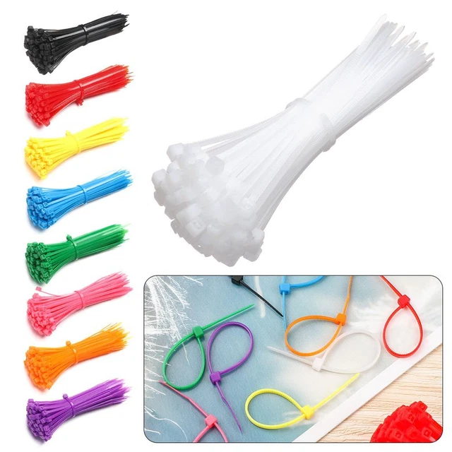 3X100MM RELEASABLE LINE Finishing Self-Locking Bundled Zip Nylon Wire ...