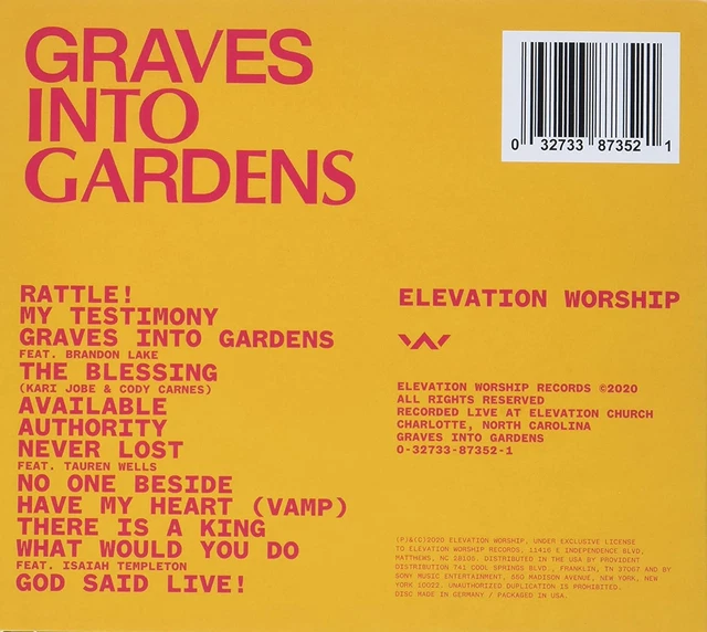 ELEVATION WORSHIP GRAVES Into Gardens-Live- (CD) EUR 25,02 - PicClick FR