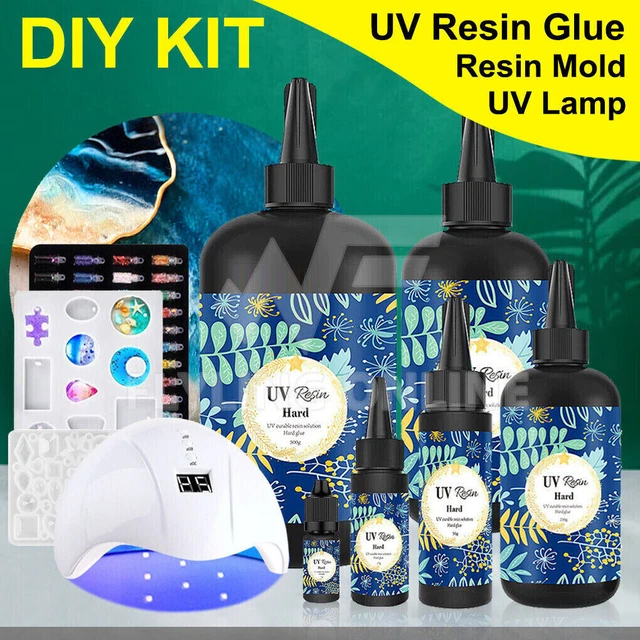 HARD UV RESIN Glue Clear Crystal DIY Handmade Epoxy Crafts Casting Jewelry $13.90 - PicClick AU