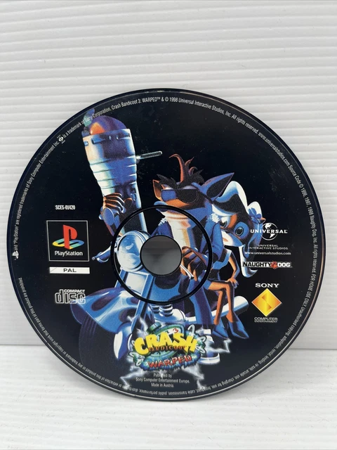 CRASH BANDICOOT 3 Warped PS1 PlayStation 1 PAL Platinum Disc Only ...