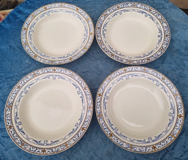 JOLIE SERVICE À vaisselle ancien en faïence de Creil et Montereau ...