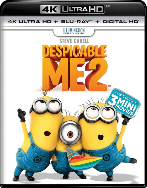 DESPICABLE ME 2 (Blu-ray) Steve Carell Kristen Wiig Benjamin Bratt ...