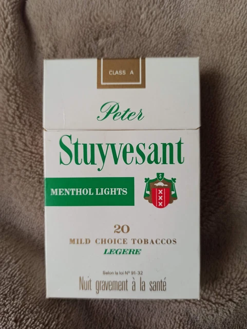 TRÈS RARE paquet de cigarette (vide) Peter Stuyvesant Menthol lights ...