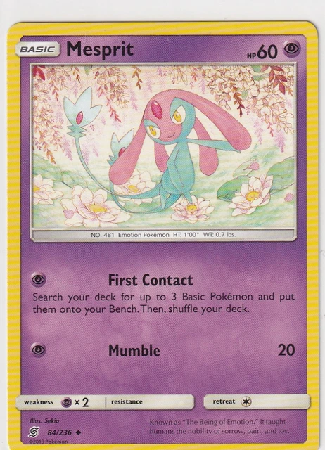 POKEMON CARTE CEINTURE De Gleichgesinnten Nr 84/236 Mesprit Anglais EUR ...
