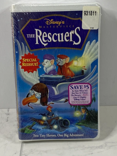 THE RESCUERS WALT Disney 1992 VHS Masterpiece Clamshell NEW SEALED £8. ...