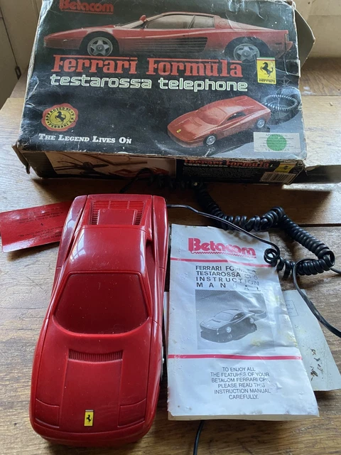 FERRARI FORMULA TESTAROSSA Telephone 1988 With Paperwork/Cord Untested ...