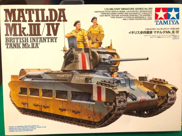TAMIYA 1/35 SCALE BRITISH ARMY MATILDA Mk.III/IV INFANTRY TANK MODEL ...