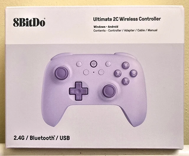 8BITDO ULTIMATE 2C (PURPLE) Wireless Hall Effect PC Bluetooth Android ...
