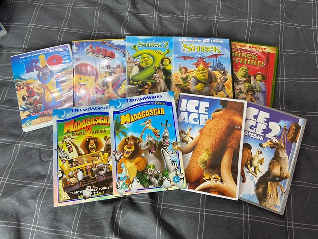 DREAMWORKS DVDS Shrek, Lego Movie, Madagascar, Rio £15.00 - PicClick UK