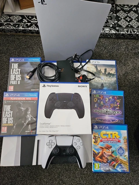 PS5 DISC EDITION 825GB with 2 Controllers, 2TB Game Drive - Excellent ...