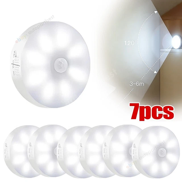 USB RECHARGEABLE PIR Motion Sensor LED Lamp Portable Night Light ...