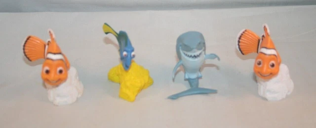 DISNEY PIXAR FINDING Nemo Action Figures - Nemo, Dory, Shark - Lot of 4 ...