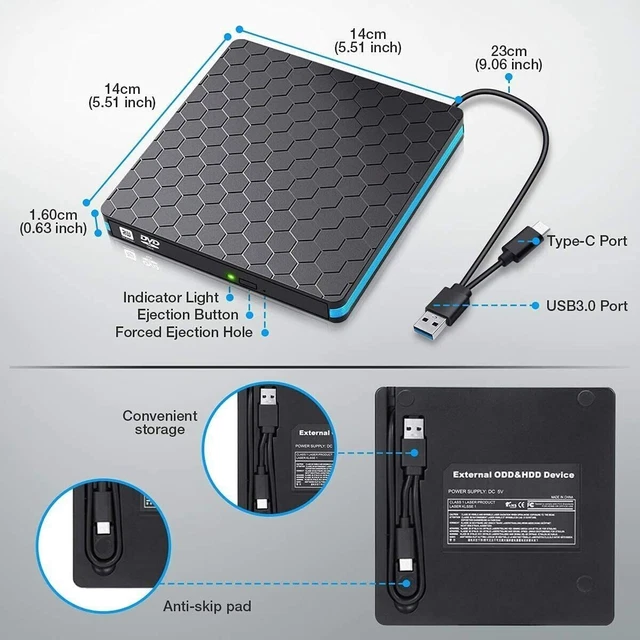 POP UP MOBILE External CD DVD DriveType C Interface Transmission data ...