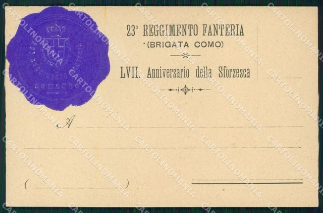 MILITARI REGGIMENTALI 23º Reggimento Fanteria Brigata Como cartolina ...