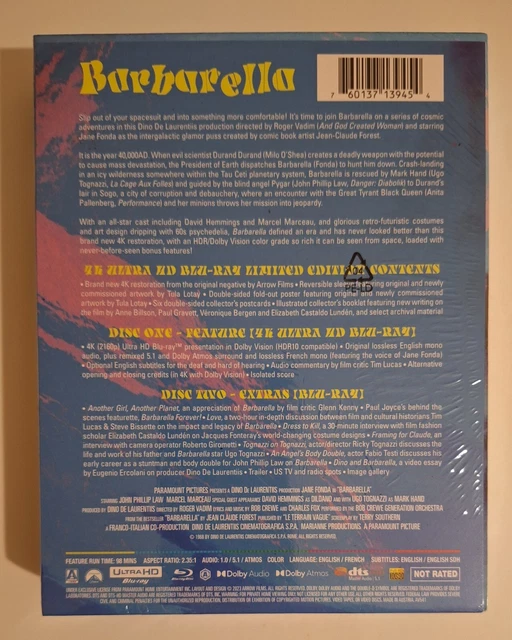 BARBARELLA 4K BLU-RAY Arrow (USA Exclusive) Collector's Edition - New ...
