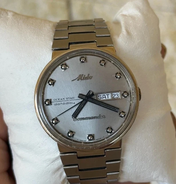 VINTAGE MIDO COMMANDER Ocean Star Datoday 8269 Automatic Men Rare ...