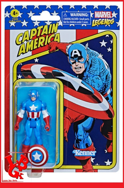 CAPTAIN AMERICA MARVEL Legends Retro Action Figure 10Cm Hasbro Kenner ...