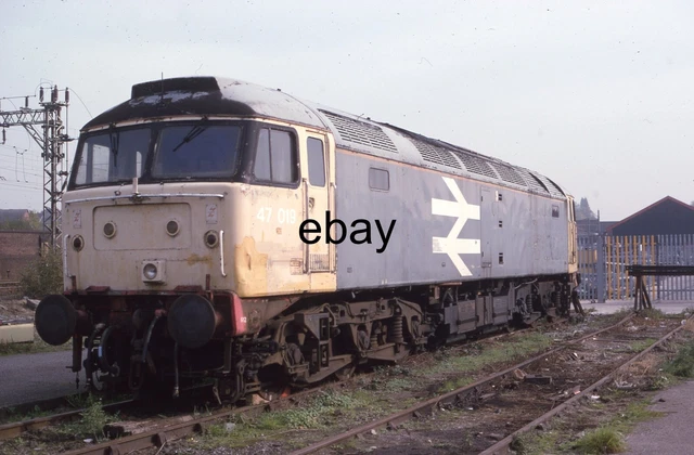 35MM RAILWAY SLIDE- BR Diesel Electric Loco Class 47. 47019 @ Crewe ...