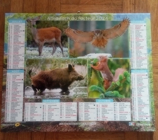 CALENDRIER LA POSTE 2024, Almanach du facteur, chiens, chiots EUR 9,90 ...