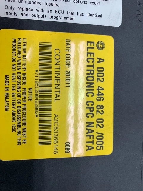 FREIGHTLINER COMMON POWERTRAIN Controller CPC ECM SAM CAB Module ...