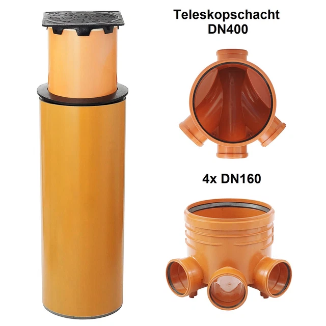 KG TELESKOPSCHACHT KONTROLLSCHACHT Schacht DN400/DN110 / DN315 Komplett ...
