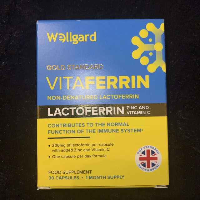 WELLGARD VITAFERRIN-TRIPLE ACTION Immune W Lactoferrin, Zinc & Vitamin ...
