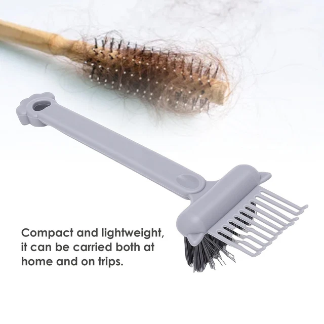 GRAY DUAL-SIDED 2-IN-1 Cleaning Brush - Tool For Removing Pet Hair And ...
