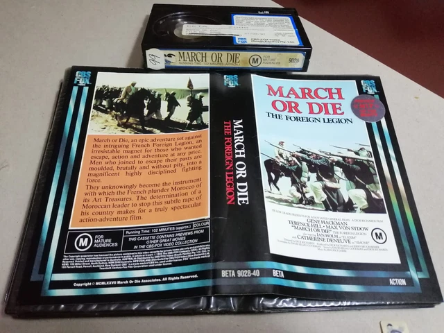 MARCH OR DIE (1977) - RARE CBS-FOX Gene Hackman Epic War Drama - Betamax not Vhs $48.05 ...