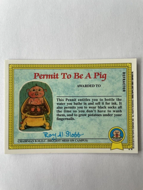 CARTE GARBAGE PAIL Kids Les Crados GPK 2013 Chrome Refractor DAMAGED ...