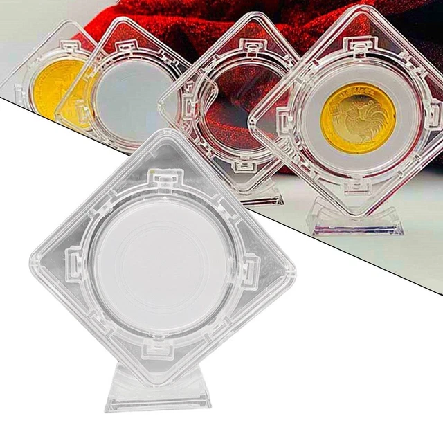 CLEAR ACRYLIC COIN Storage Box for Coins up to 40mm Protect Your ...