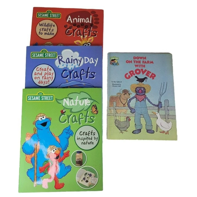 SESAME STREET ELMO Grover Cookie Monster Books Crafts Reading Projects ...