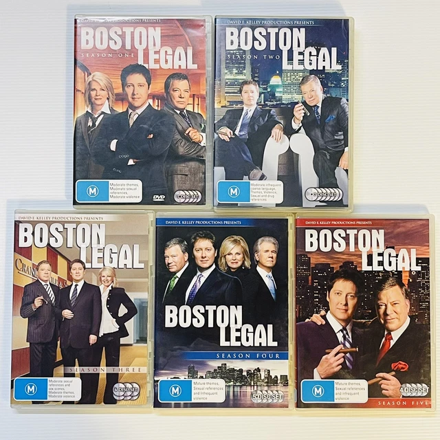 BOSTON LEGAL SEASONS 1 2 3 4 5 DVD TV Series PAL 4 William Shatner Free ...