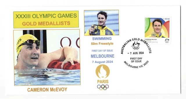 PARIS OLYMPICS CAMERON McEvoy 50m Freestyle Melbourne Gold Medallists ...