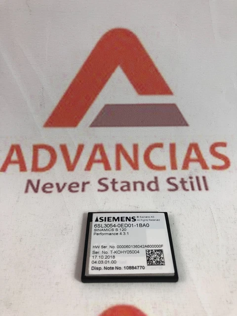 SIEMENS SINAMICS 120 Compact Flash card, 6SL3 054-0ED01-1BA0, 6SL3054 ...