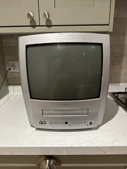 PHILIPS N°14PV111 14& pouces CRT TV VHS Combi jeu rétro vintage - LIRE DESCRIPTION EUR 71,10 ...