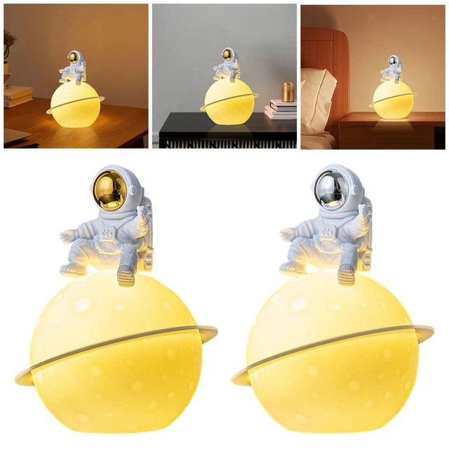 LED SPACEMAN BEDSIDE Night Light Astronaut LED Table Lamp Spaceman 3D ...