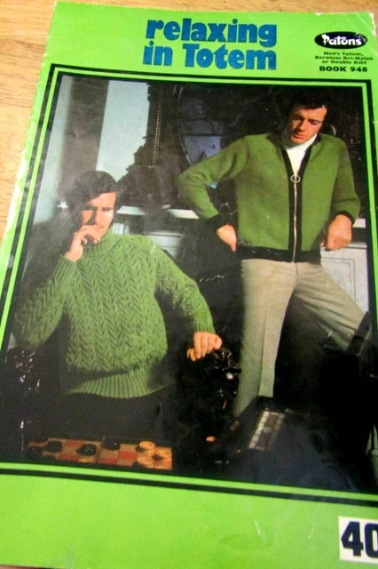 PATONS KNITTING PATTERN Book No. 948 Men's Totem Knits Vintage $12.99 ...