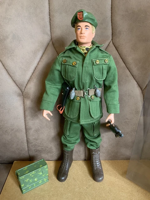VINTAGE PALITOY ACTION Man Green Beret Soldier 1970’s Flocked Hair ...