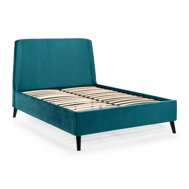 JULIAN BOWEN, DOUBLE Frida Curved Velvet Bed, Ex Display £156.70 ...