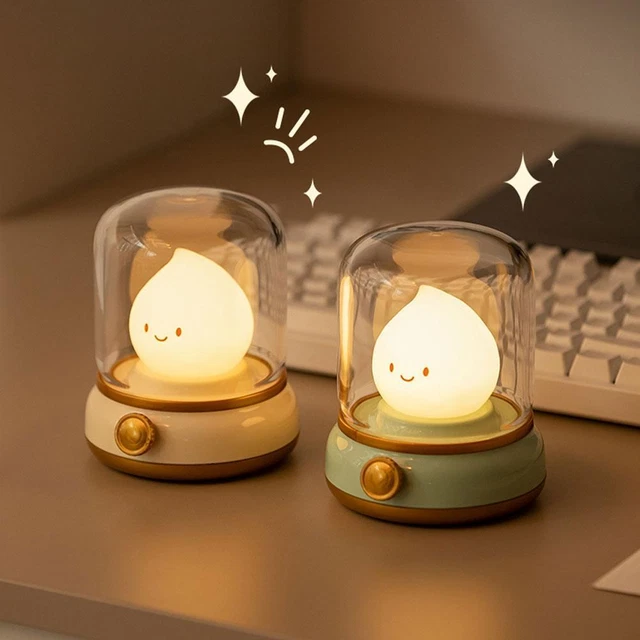 MINI DESKTOP LED Cute Night Lamp Creative USB Rechargeable Table Lamps ...