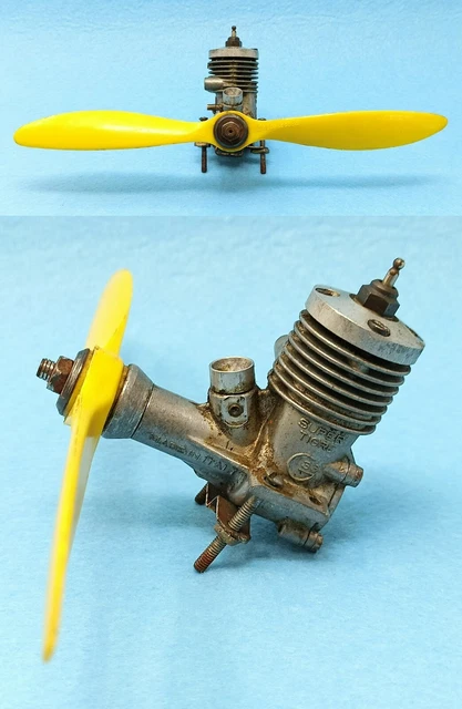 MOTORE SUPERTIGRE SUPER tigre G 33 vintage rc engine airplane rare ...