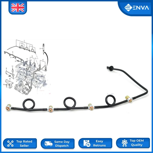 DIESEL FUEL INJECTOR Leak Off Overflow Hose Pipe For Ford Transit 00-06 ...