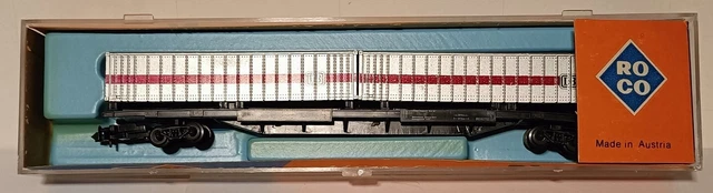 SPUR N X 2 - ROCO 2359 & 2363 - VERY LONG DB CONTAINER WAGONS (BOXED ...