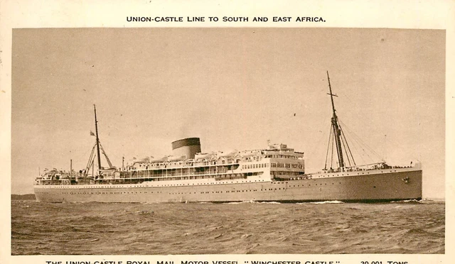 RMS WINCHESTER CASTLE - Union Castle Line - Postcard £2.50 - PicClick UK
