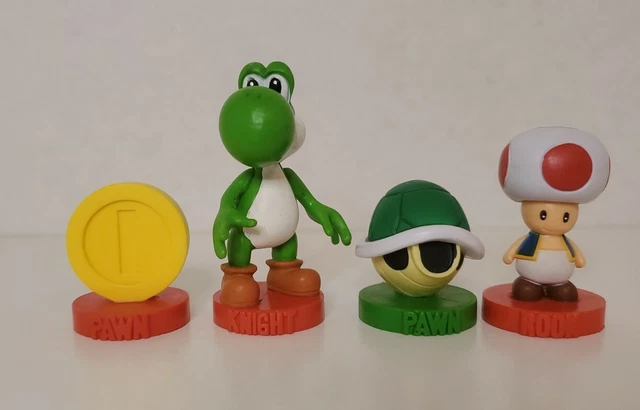 2009 YOSHI, GOLD coin, Koopa shell, and Toad replacement Chess Pieces £ ...