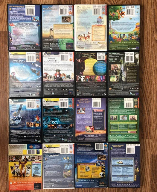 DISNEY DVD LOT Finding Nemo, Monsters Inc, Alice in Wonderland, Wall-E ...