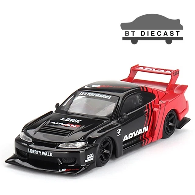 MINI GT LB-SUPER Silhouette Nissan S15 Silvia Advan 1 1/64 Rouge Noir Mgt00649 EUR 14,15 ...